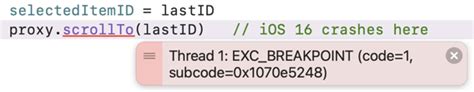 Swiftui Scrollviewproxy Crash