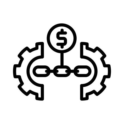 Value Chain Icon Business Chain Money Chain Illustration Isolated On White Background