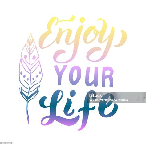 트렌디 한 레터링 포스터 디자인 당신의 인생 다채로운 텍스트 그림을 즐길 수 있습니다 엽서 배너 커버 스티커 모험 여행 영감