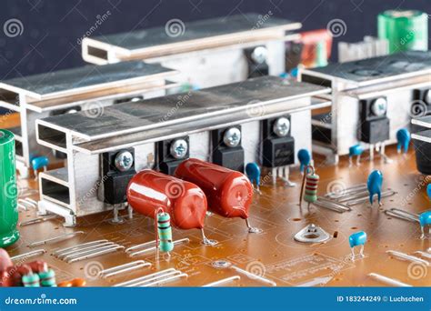Pcb Power Supply With Mosfet Transistor Stock Image Image Of Board