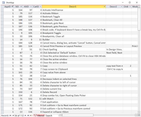 Draw Shortcut Keys In Access