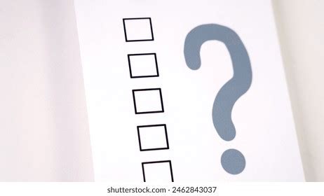 Question Mark Concept Selection Checkbox Exclamation Stock Photo 2462843037 Shutterstock