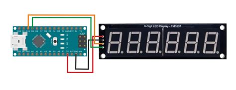 Цифровой индикатор Tm1637 X6 Arduino Nano Ardublock