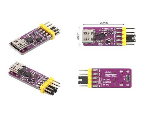 MODULE CONVERTISSEUR USB TO UART CH343 ORBIT ELECTRONIC
