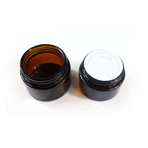 Brown Glass Cosmetic Jars Ybj Cosmetic Packaging Manufacturer
