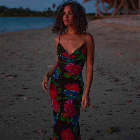 Vintage Style Floral Printed Cowl Neck Slip Maxi Dress Black