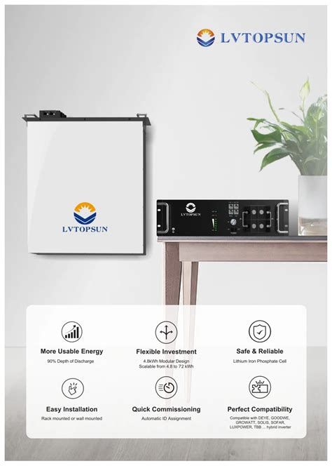 Lvtopsun Solar Battery Lithium Lifepo4 Battery 48v 200ah Lifepo4