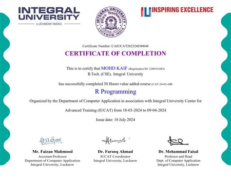 Mohd Kaif On Linkedin Hey Connection I Am Thrilled To Share That I Have Received A Certificate