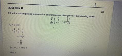 Solved QUESTION Fill In The Missing Steps To Determine Chegg