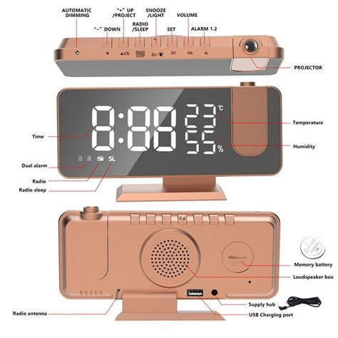 Despertador Digital Con Radio Fm Reloj De Mesa Electrónico Con