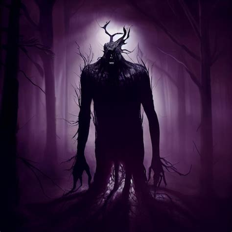 Premium Photo Arafed Image Of A Creepy Man With Horns In A Dark