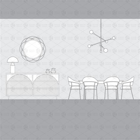 Cad And Vector Boho Chic Style Home Decor Elevation Architectural