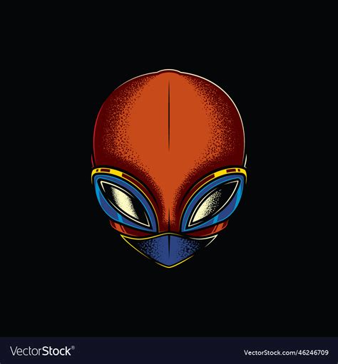 Alien Head Royalty Free Vector Image Vectorstock