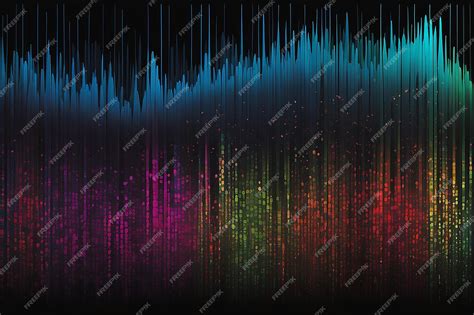 Premium Ai Image A Colourful Graph Of Verticle Lines Overlaying Each