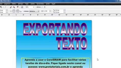 Exportando do CorelDRAW Para Vários Formatos YouTube
