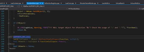 UE4 22 版本下打开SUPPORTS RPC CALL编译出错 Issue 191 Tencent UnLua GitHub