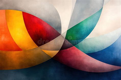 Vibrant And Colorful Abstract Background With Organic And Geometric Shapes Evoking Movement