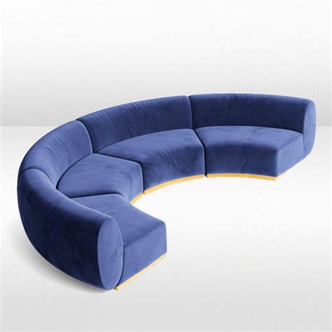 Colette Crescent Sofa Sapphire Epic Party Team