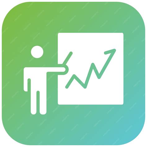 Premium Vector A Man Pointing At A Chart That Says Graph