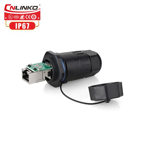 Cnlinko Ip67 Rj45 Connector Rj45 Panel Mount Socket Waterproof Rj45