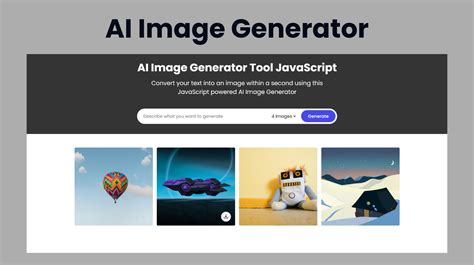 AI Image Generator Using HTML CSS And JavaScript