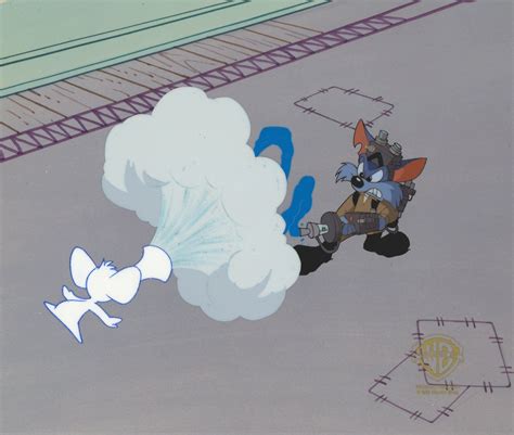 Tiny Toons Original Production Cel Furball And Sneezer The Sneezing