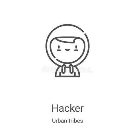 Hacker Icon Vector From Urban Tribes Collection Thin Line Hacker Outline Icon Vector