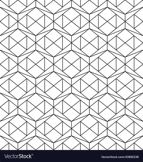Hexagon Geometric Seamless Pattern Texture Vector Image