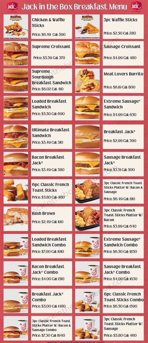 Jack In The Box Breakfast Menu And Prices Updated 2025