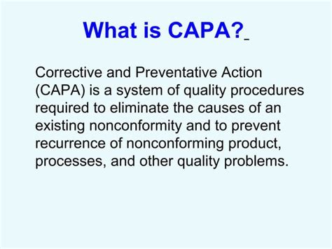 CAPA Root Cause Analysis And Risk Management PPT