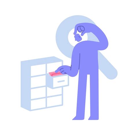 Premium Vector Modern Character Opens Database Drawer And Searching Files