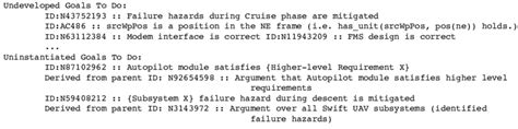 advocate calculation of metrics for the swift uas safety case fragment