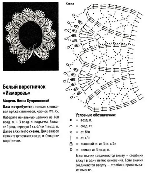Описание воротничка на платье крючком