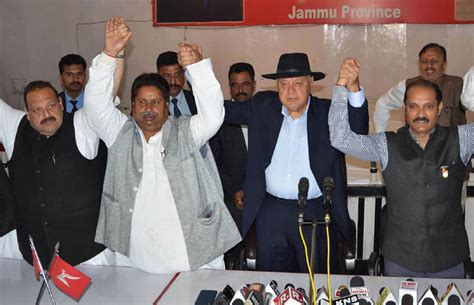 National Conference President Dr Farooq Abdullah With Congress
