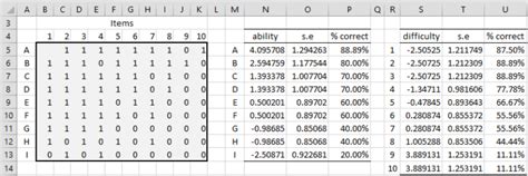 Rasch Analysis Support Real Statistics Using Excel