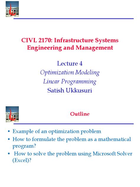 Notes 4 Pdf Microsoft Excel Mathematical Optimization