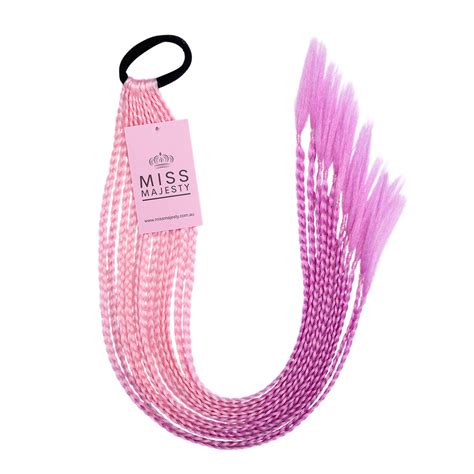 Braided Ponytail 60cm Pink Amethyst Miss Majesty