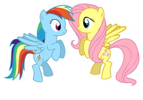 Mlp Rainbow Dash Flying With Fluttershy