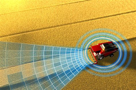 현장에서 일하는 자율 주행 무인 자율 밀 수확기의 산업 3d 그림 농업 장비 미래 개념 3차원 형태에 대한 스톡 사진 및 기타