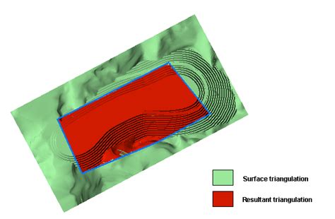 vulcan model triangle surface relimit by polygon