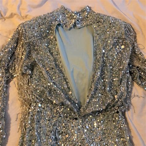 Nasty Gal Dresses Nasty Gal Embellished Sequin Fringe Trim Bodycon
