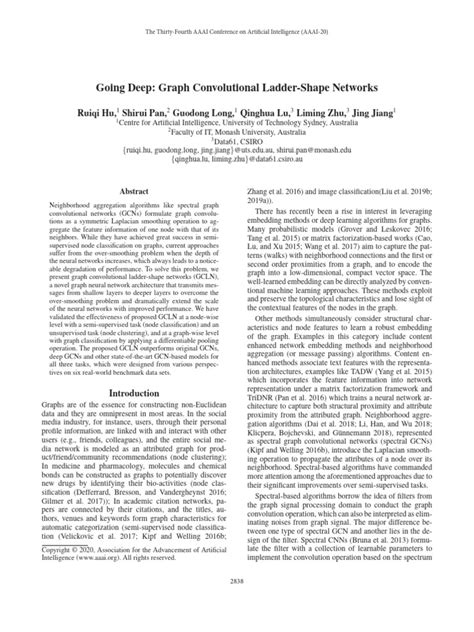 Going Deep Graph Convolutional Ladder Shape Networks Pdf