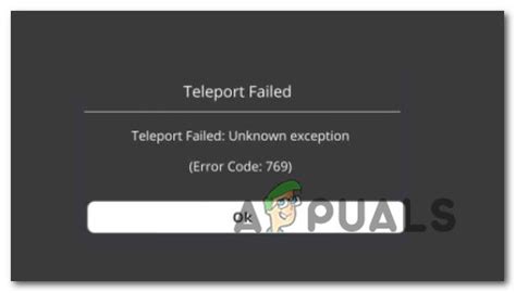 Fix Teleport Failed Unknown Exception Error 769 In Roblox Appuals