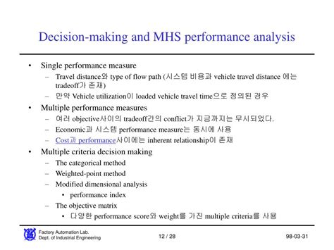 Ppt Material Handling System Performance Analysis Powerpoint