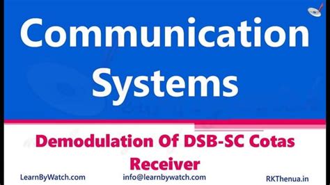 Demodulation Of Dsb Sc Costas Receiver PPTX