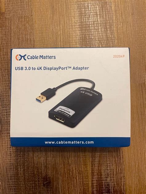 Cable Matters Usb To Displayport Adapter Usb 3 0 To Displayport