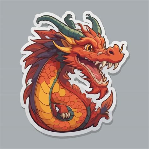 중국 드래곤 만화 터 프리미엄 벡터