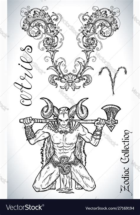 Aries Sign Drawings