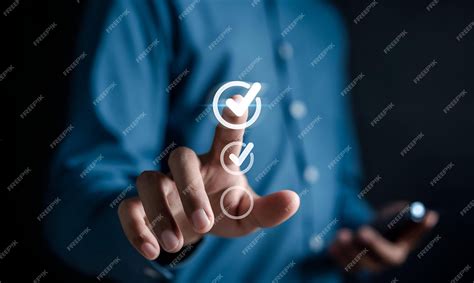 Premium Photo Digital Guarantee Checkmark Business Checking Quality Assurance Qa Or Qc