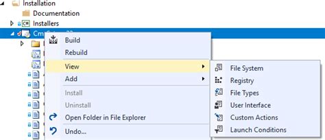 Visual Studio Installer Custom Actions